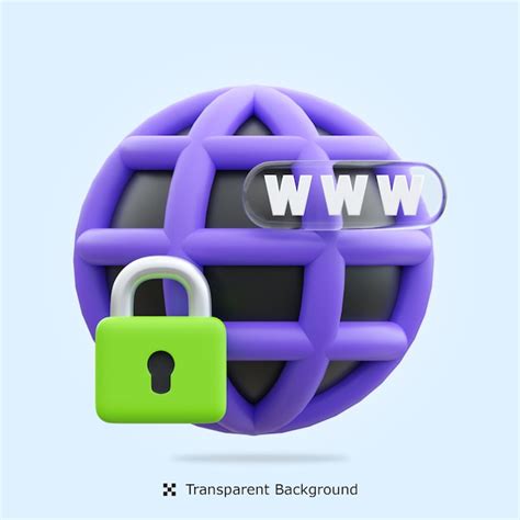 Premium Psd Psd 3d Rendering Of Website Security