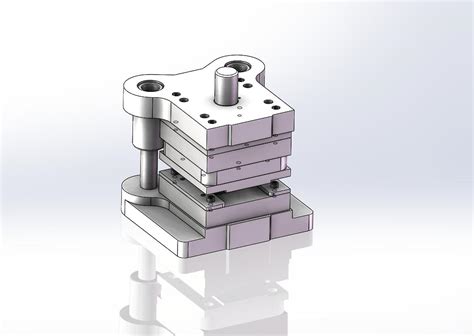垫片落料模（cad图 Sw三维 工作动画） Solidworks 2015 模型图纸下载 懒石网