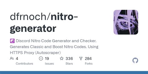 Github Dfrnochnitro Generator ☯️ Discord Nitro Code Generator And Checker Generates Classic