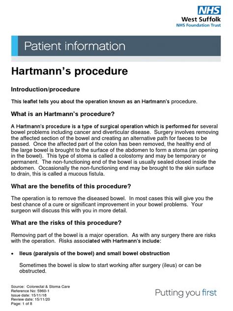 Hartmanns Procedure Pdf Surgery Wound