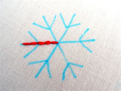 Simple Snowflake Embroidery Pattern Tutorial Wandering Threads Embroidery
