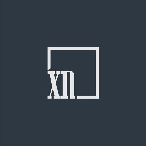 XN initial monogram logo with rectangle style dsign 13103110 Vector Art ...