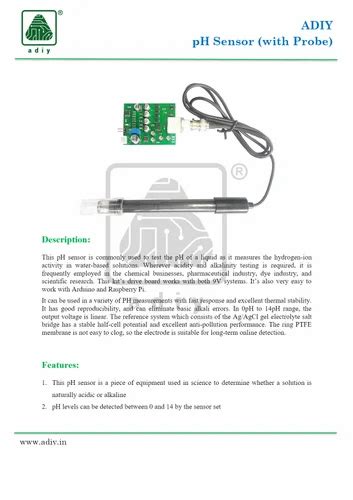 Adiy Ph Sensor Module With Probe At ₹ 1070 Piece Ph Sensors In Mumbai Id 15362370412