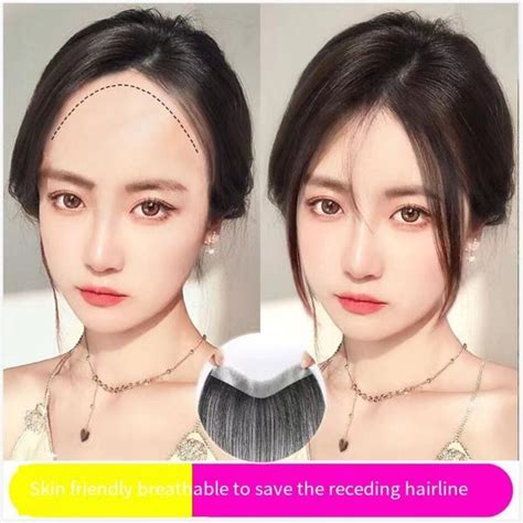 Mens And Womens Hairline Fake Hair Patch Forehead Patch Piece Real