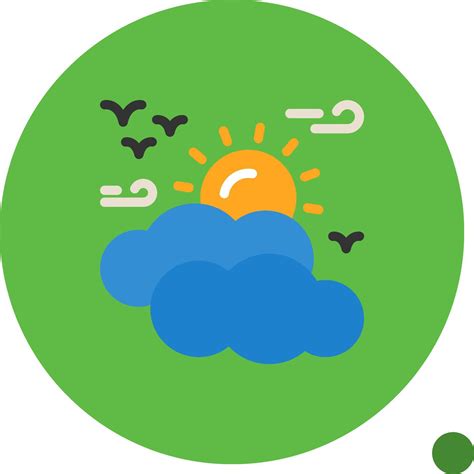 Sunny Intervals Flat Shadow Icon 39477258 Vector Art At Vecteezy