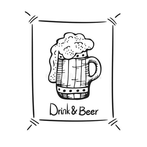 Drink Beer Logo Drawing Vector Stock Vector Illustration Of Malt Vector 373191106