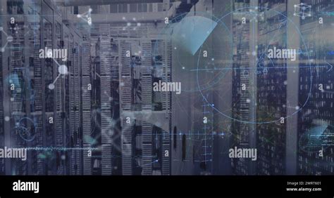 Image Of Mathematical Equations And Data Processing With Molecules Over