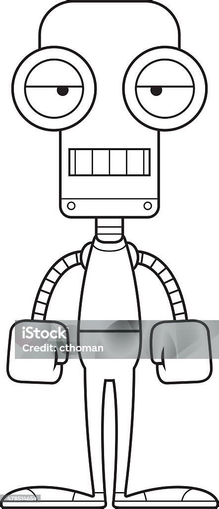 Cartoon Bored Robot Stock Illustration Download Image Now 2015 Boredom Cartoon Istock