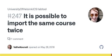 It Is Possible To Import The Same Course Twice · Issue 247
