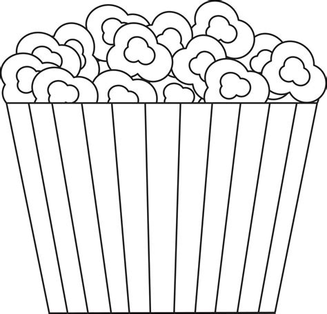 Popcorn Box Coloring Page