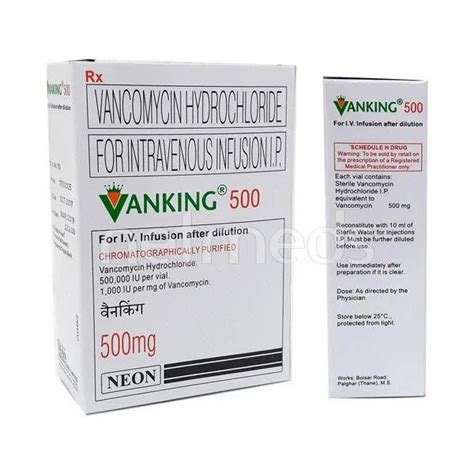 Vancomycin Hydrochloride Intravenous Infusion Ip Packaging Size 500