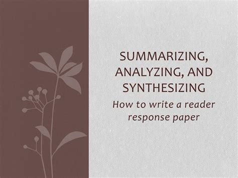 Ppt Summarizing Analyzing And Synthesizing Powerpoint Presentation