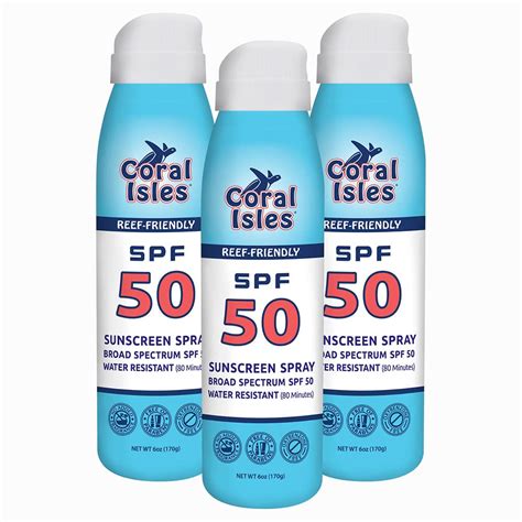 Coral Isles Reef Safe Sunscreen Spray Spf 50 Broad