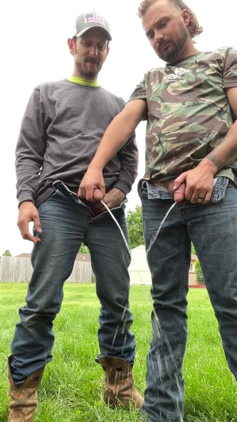 Two Guys Piss Outdoors Thisvid Com