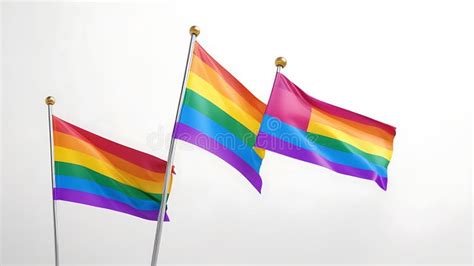 Lgbt Community S With Pride Flags Gay Lesbian Bisexual Homosexual