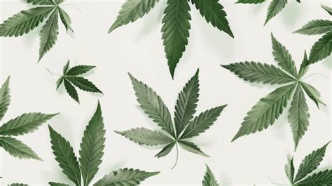 Weed Leaves Pattern Ai Generated Image