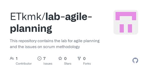 GitHub ETkmk Lab Agile Planning This Repository Contains The Lab For Agile Planning And The