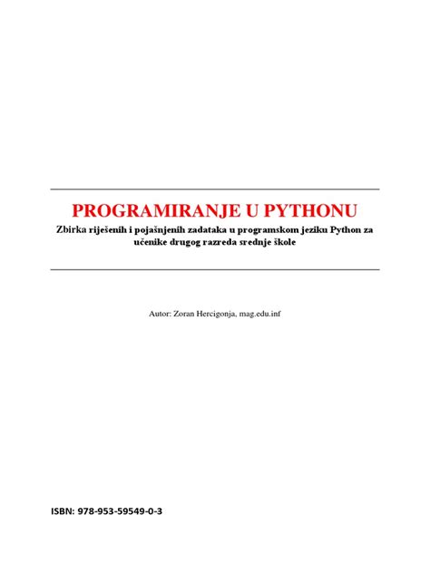 Programiranje U Pythonu Pdf