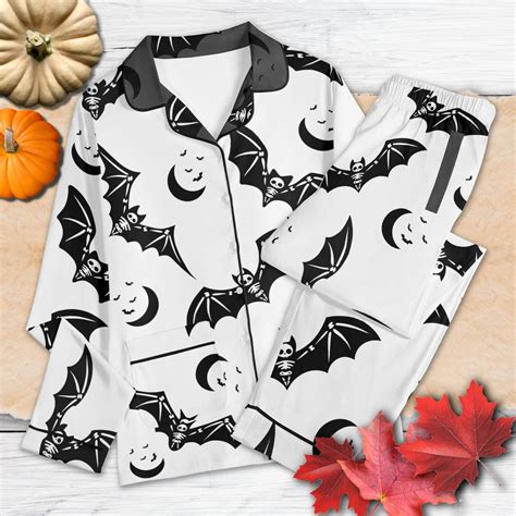 Bat Skeleton Pajama Sets Gothic Bat Pyjamas Spooky Vampire Bat