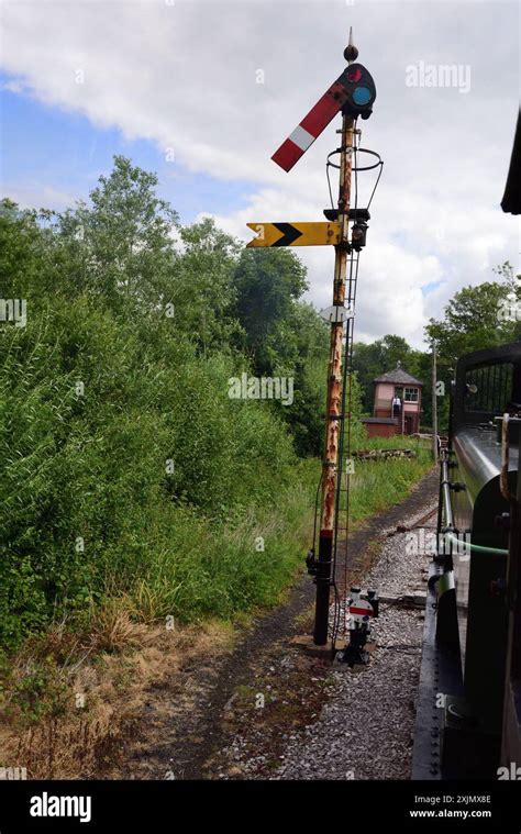 Semaphore Signals At Bishops Bridge Loop On The South Devon Railway