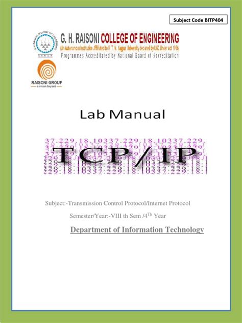 tcp ip lab manual be download free pdf transmission control