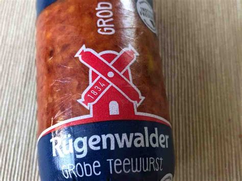 Rügenwalder Mühle Grobe Teewurst Kalorien Wurst Und Fleischwaren Fddb