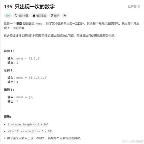 leetcode刷题 top100 技巧题目 top100算法题 csdn博客