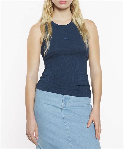 Maison KitsunÉ 午夜藍小狐狸logo羅紋背心女 Xs 誠品線上