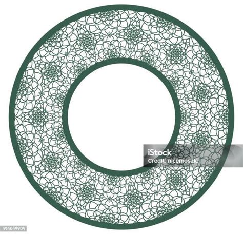 เวกเตอร์ลายฉลุ Lacy กรอบรอบที่มีรูปแบบ Openwork แกะสลัก แม่แบบสําหรับ
