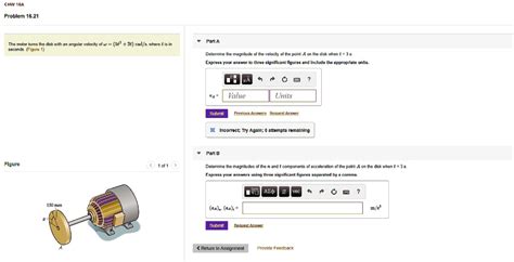 solved the motor turns the disk with an angular velocity of Ï‰ 5t 2 2t rad s where t is