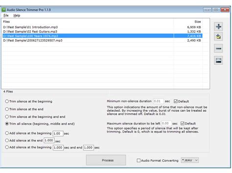 Audio Silence Trimmer Pro Remove Or Add Silence