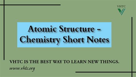 Atomic Structure Chemistry Short Handwritten Notes PDF