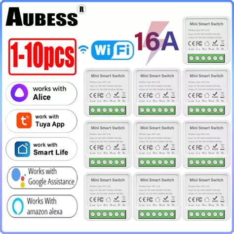 1 10x Tuya 16a Mini Wifi Smart Switch Diy 2 Way Control Relay Timer Module De Eur 8 32 Picclick De