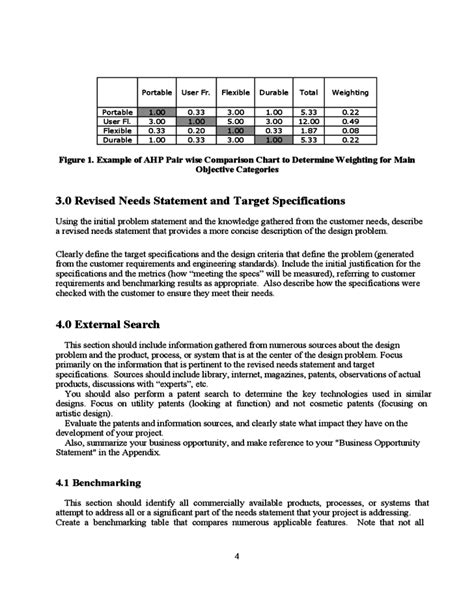 An Example Format For Design Project Reports Free Download