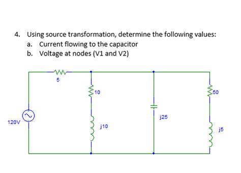 solved using source transformation determine the following
