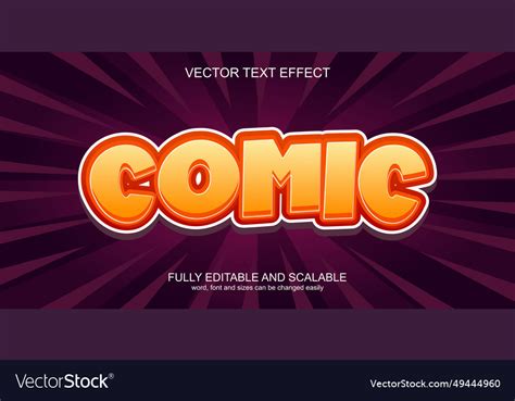 Text Effect Comic 3d Style Royalty Free Vector Image