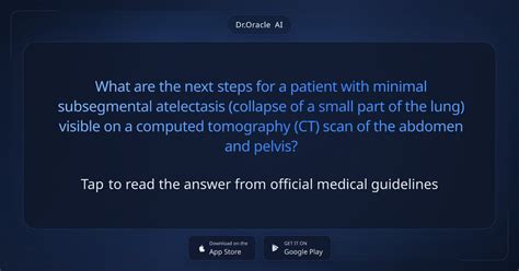 What Are The Next Steps For A Patient With Minimal Subsegmental