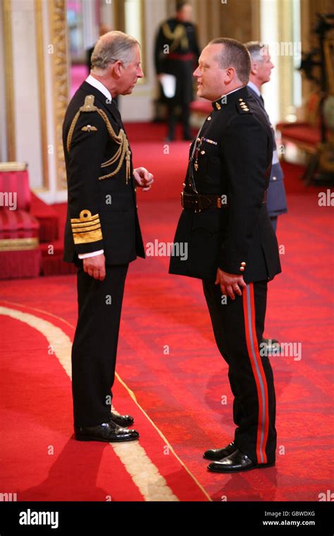 Captain Mark Cadman Is Made An Associate Of The Royal Red Cross By The Prince Of Wales At