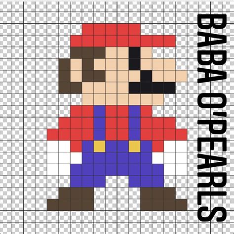 8 Bit Mario Characters Grid