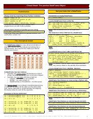 Pandas DataFrame Notes Pdf Cheat Sheet The Pandas DataFrame Object Get Your Data Into A