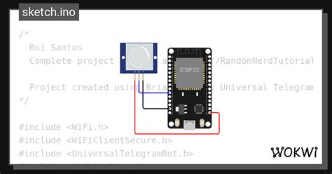 Telegram Bot Sensor Pir Wokwi Esp32 Stm32 Arduino Simulator