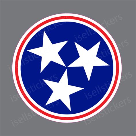 Tn Tennessee Volunteers Tristar Tri Star Car Truck Bumper Sticker