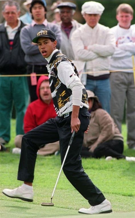 Tiger Woods At Riviera Country Club In 2023 Vintage Tiger Woods