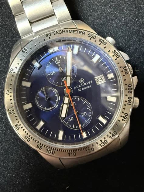 Accurist 7244 Titanium Chronograph Mens Watch £52 70 Picclick Uk