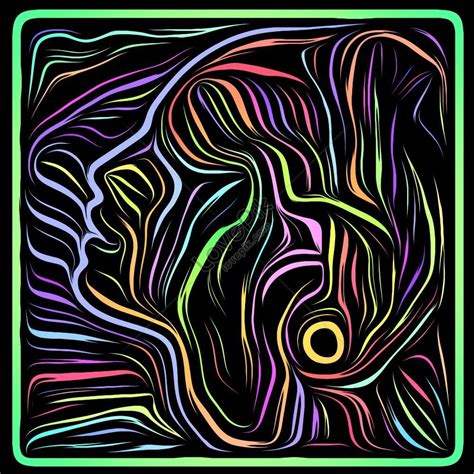 Digital Scratchboard Life Lines Series 사진에서 인간의 드라마를 표현하기 위한 인간 프로필과 목판화 패턴의 구성 사진 무료 다운로드 Lovepik