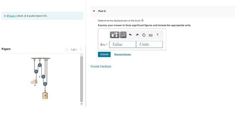 Solved In Figure Block A Is Pulled Down Ft Determine Chegg Com