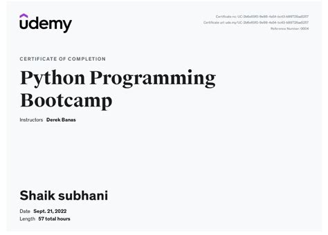 Successfully Completed Python Programming Udemycourse ️ ️ Programming