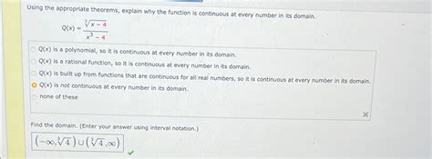 Solved Using The Appropriate Theorems Explain Why The