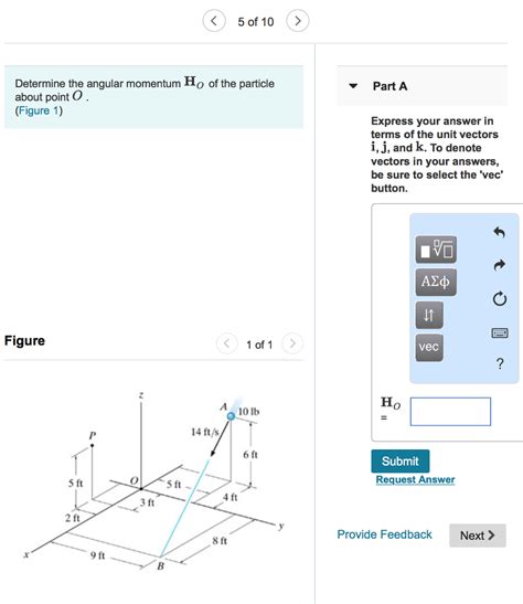 solved く 5of10 determine the angular momentum ho of the