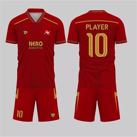 Jersey Custom Printing Jersey Sepak Bola Sepak Bola Merah